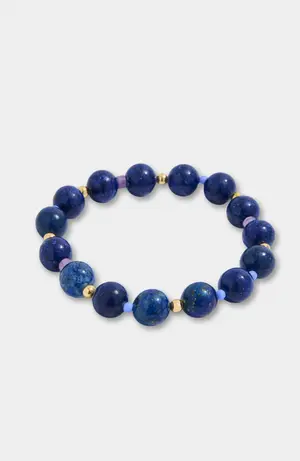 Stella & Dot Lapis Beaded Bracelet - Blue