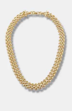 Stella & Dot Watch Link Necklace - Gold