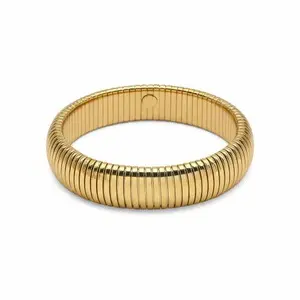 IVY & PEARL CO. The Montclair Ribbed Bangle - Gold