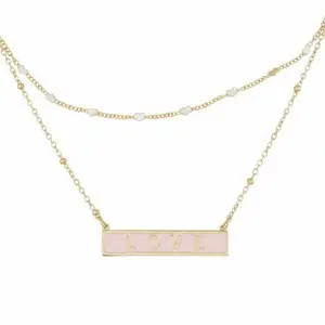 IVY & PEARL CO. Layered Heart Chain Necklace - Gold