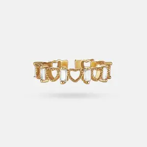 IVY & PEARL CO. Rosemont Heartline Ring With Baguette Stones