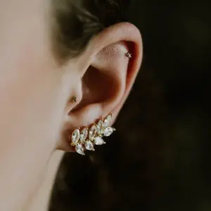 IVY & PEARL CO. Luxe Marquise Bridal Earrings
