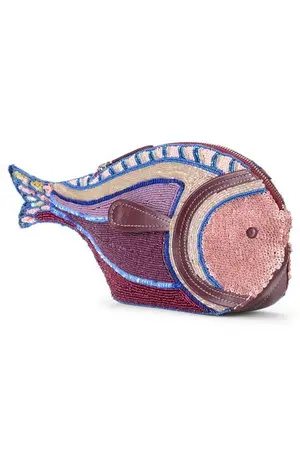 Staud Pesce Beaded Clutch
