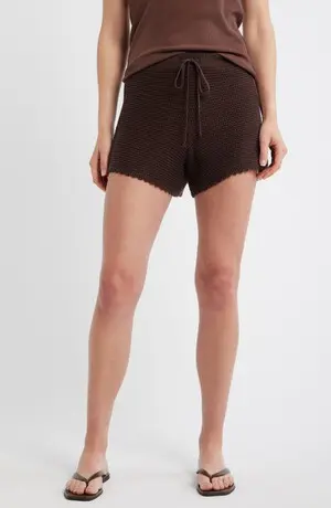 Marine Layer Celita Open Stitch Drawstring Shorts