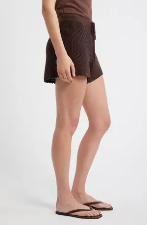 Marine Layer Celita Open Stitch Drawstring Shorts