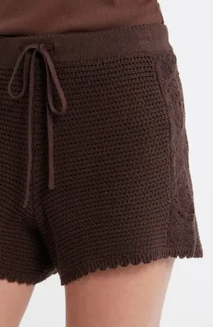 Marine Layer Celita Open Stitch Drawstring Shorts