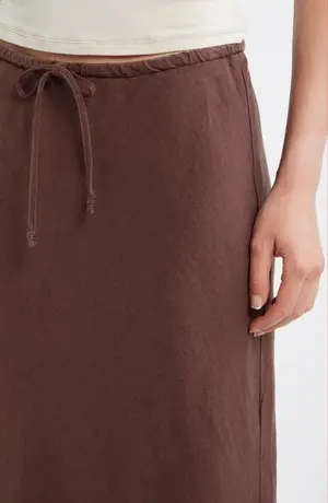 Marine Layer Avery Linen Blend Midi Skirt