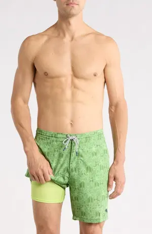 Tommy Bahama Baja Palm Tini 8-inch Upf 30+ Swim Trunks
