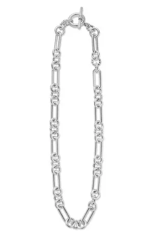 Lagos Sterling Caviar Link Necklace