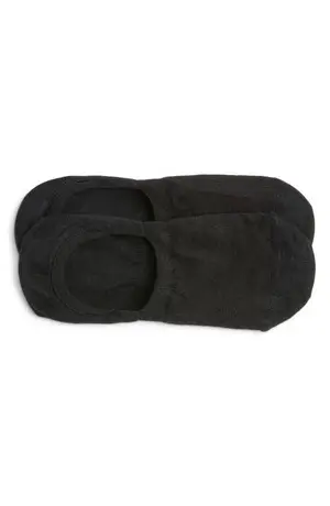 Pantherella Pantherella Sirocco Linen & Cotton Blend No-Show Socks Black