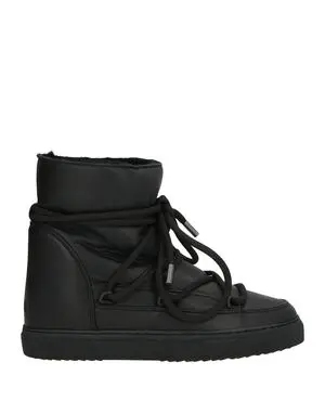 Inuikii Padded Leather Lace-up Ankle Boots - Black