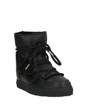 Inuikii Padded Leather Lace-up Ankle Boots - Black