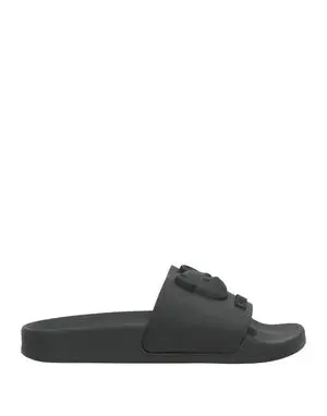 Moschino Rubber Pool Slides With Embossed Logo Detail