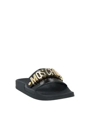 Moschino Pvc Slip-on Sandals With Metal Logo