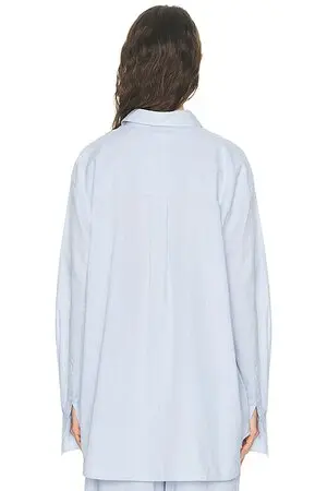 TOTEME Oversized Linen Shirt - Sky