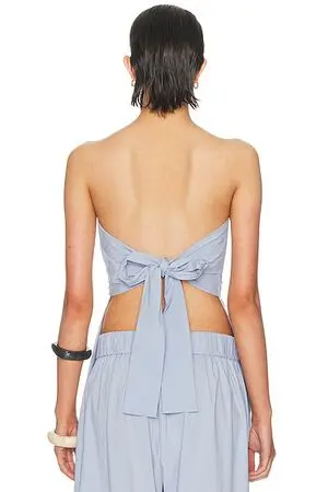ST. AGNI Strapless Tie Back Top