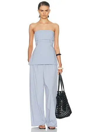 ST. AGNI Strapless Tie Back Top