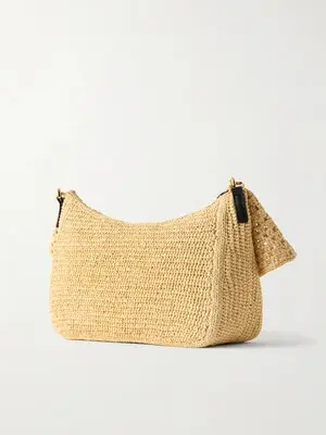 Loewe Ola Medium Embellished Raffia Shoulder Bag - Neutrals