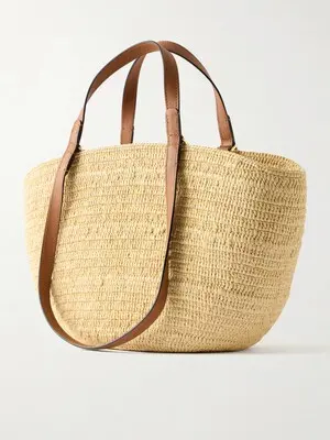 Loewe Eclipse Basket Medium Raffia Tote - Neutrals