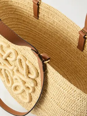 Loewe Eclipse Basket Medium Raffia Tote - Neutrals