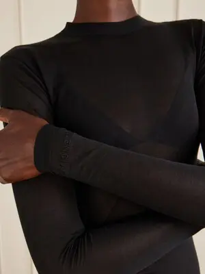 Balenciaga Sheer Cotton-blend Maxi Dress