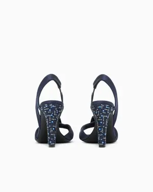 Giorgio Armani Embellished High Heel Slingback Sandals