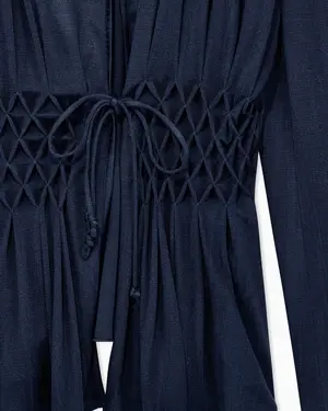 Giorgio Armani Jacquard Viscose Jersey Blazer - Blue