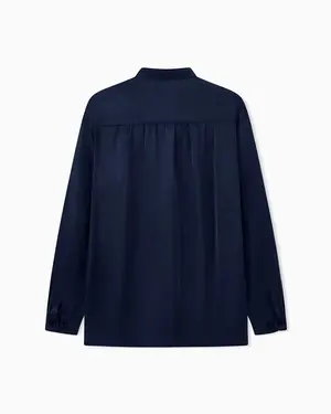 Giorgio Armani Shirt Oversized In Light Lyocell Satin With A Cotton Lining