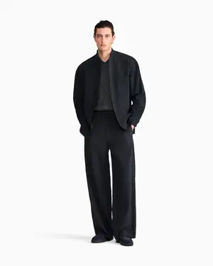 Giorgio Armani Oversized Seersucker Trousers