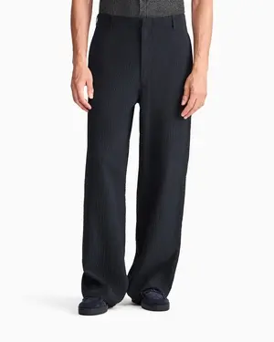 Giorgio Armani Oversized Seersucker Trousers