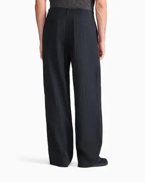 Giorgio Armani Oversized Seersucker Trousers