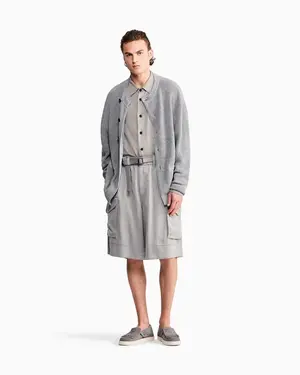 Giorgio Armani Shirt Oversized In Pure Linen Single Jersey
