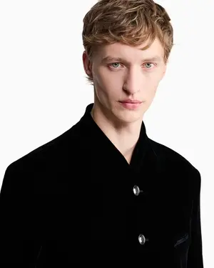 Giorgio Armani Blazer One Shot Stretch Viscose And Cupro Velvet