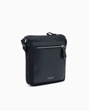 Giorgio Armani Nylon And Pebbled Leather Crossbody Bag