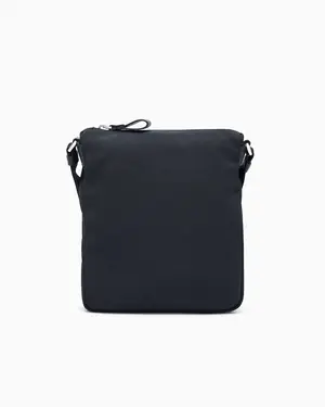 Giorgio Armani Nylon And Pebbled Leather Crossbody Bag