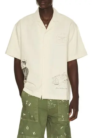 President's Hand Painted Reef Shirt In Cream