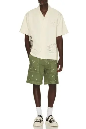 President's Hand Painted Reef Shirt In Cream