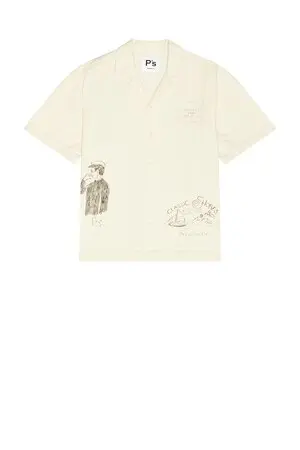 President's Hand Painted Reef Shirt In Cream