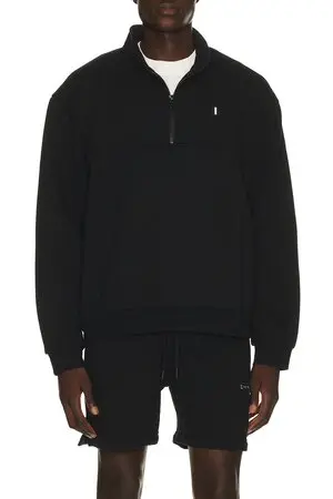 WHITESPACE Quarter Zip Sweatshirt - Black