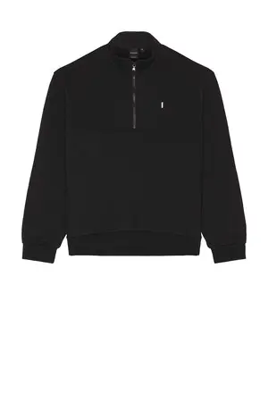 WHITESPACE Quarter Zip Sweatshirt - Black
