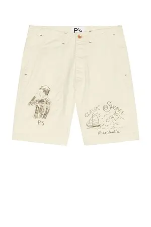 President's Bermuda Fatigue Shorts - Ecru