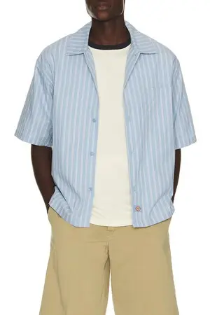 Dickies Venedocia Stripe Shirt In Baby Blue - Endless Sky