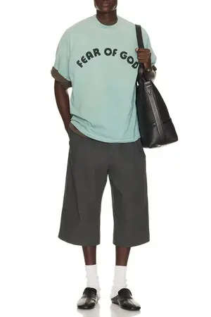 Fear Of God Heavyweight Jersey 26 Tee In Teal - Sky
