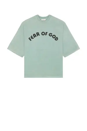 Fear Of God Heavyweight Jersey 26 Tee In Teal - Sky