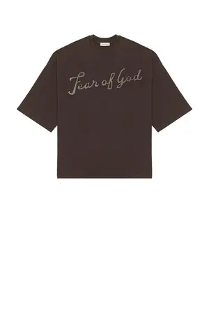 Fear Of God Heavyweight Jersey 43 Tee In Chocolate
