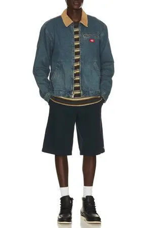 Dickies Denim Chore Jacket With Corduroy Collar