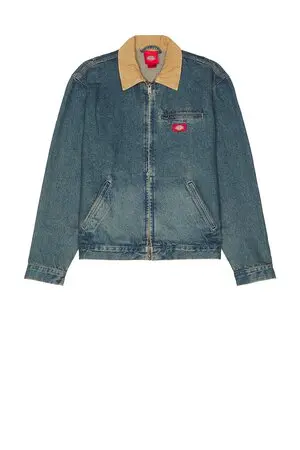 Dickies Denim Chore Jacket With Corduroy Collar