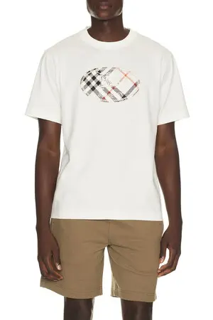 Burberry Ryan Knightstamp T-shirt In Ivory