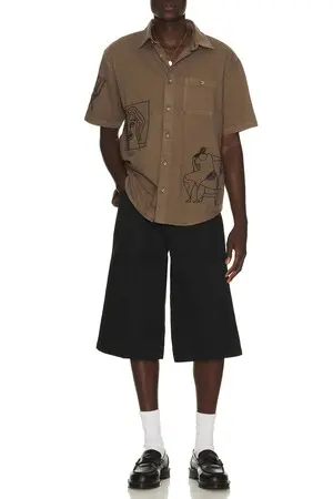PARRA Crooked Face Short Sleeve Shirt
