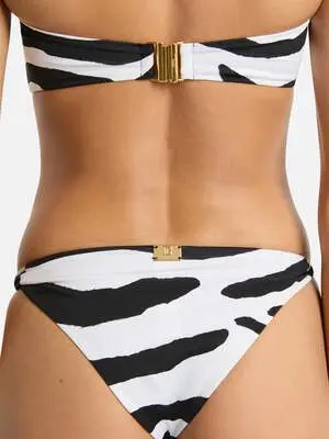 Balmain Zebra Print Two-piece Swimsuit